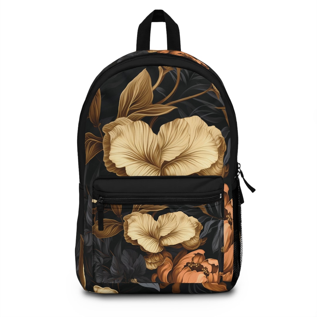 Gorgeous Dark Flower Design Backpack - Etsy