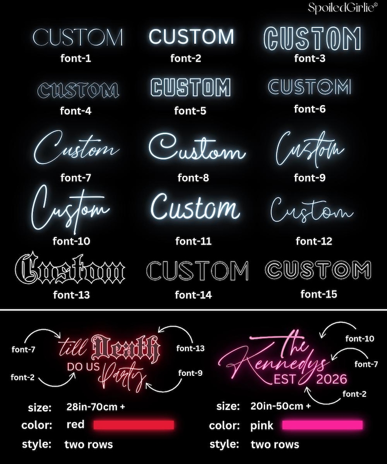 Custom Neon Sign Wedding, Family Name Neon Sign, Neon Name Sign, Led ...