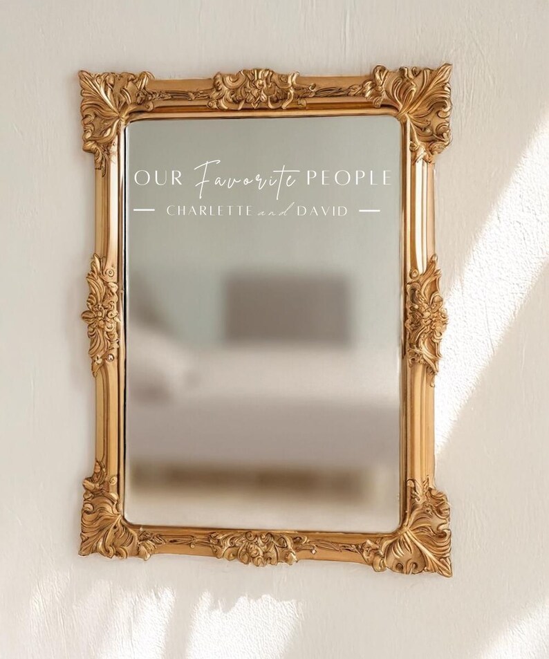 Our Favorite People Mirror Wedding Sticker for Seating Chart Wedding ...