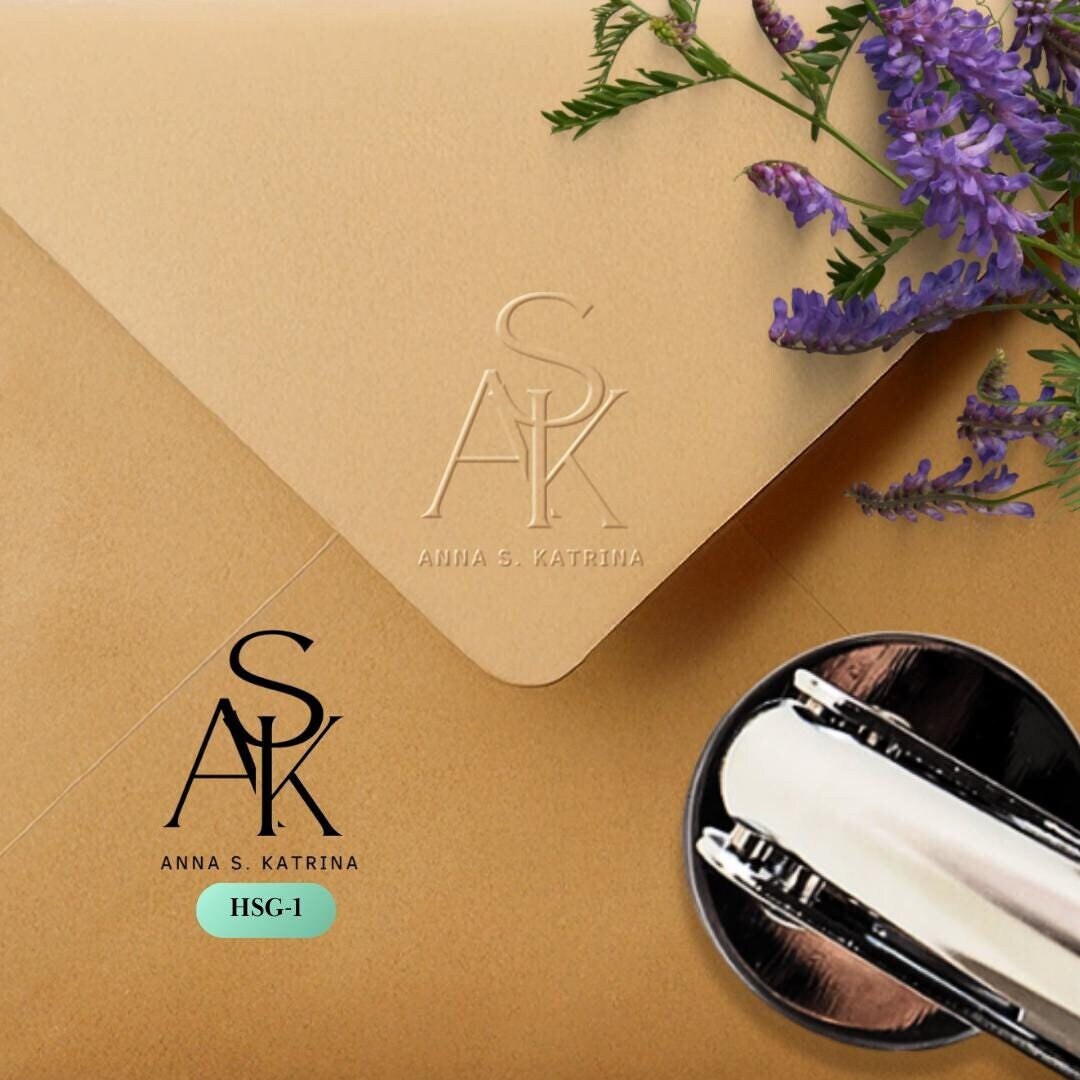 Three Letter Monogram Embosser｜custom Personal Embosser｜wedding ...