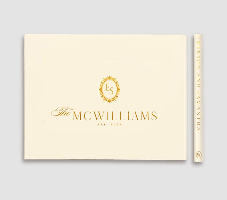 Minimalist Wedding Guest Book With Custom Venue Illustration ...