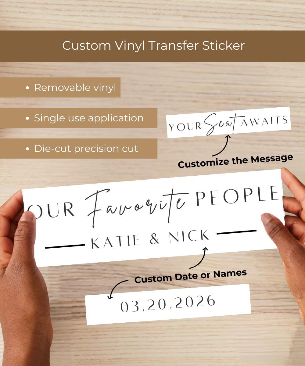 Our Favorite People Mirror Wedding Sticker for Seating Chart Wedding ...
