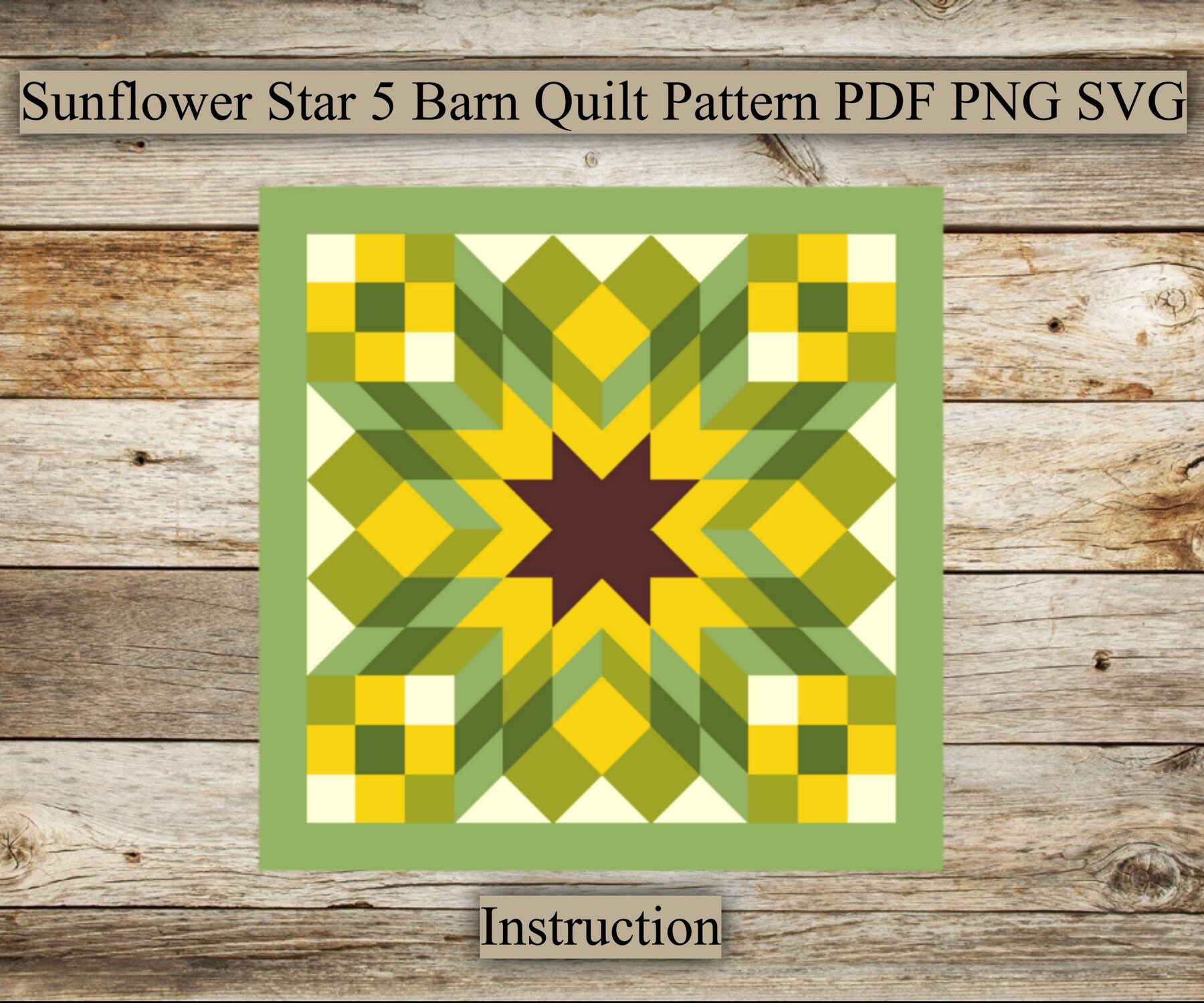 Sunflower Star Quilt Pattern
