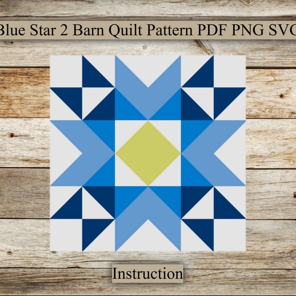 Blue Star Quilt - Etsy