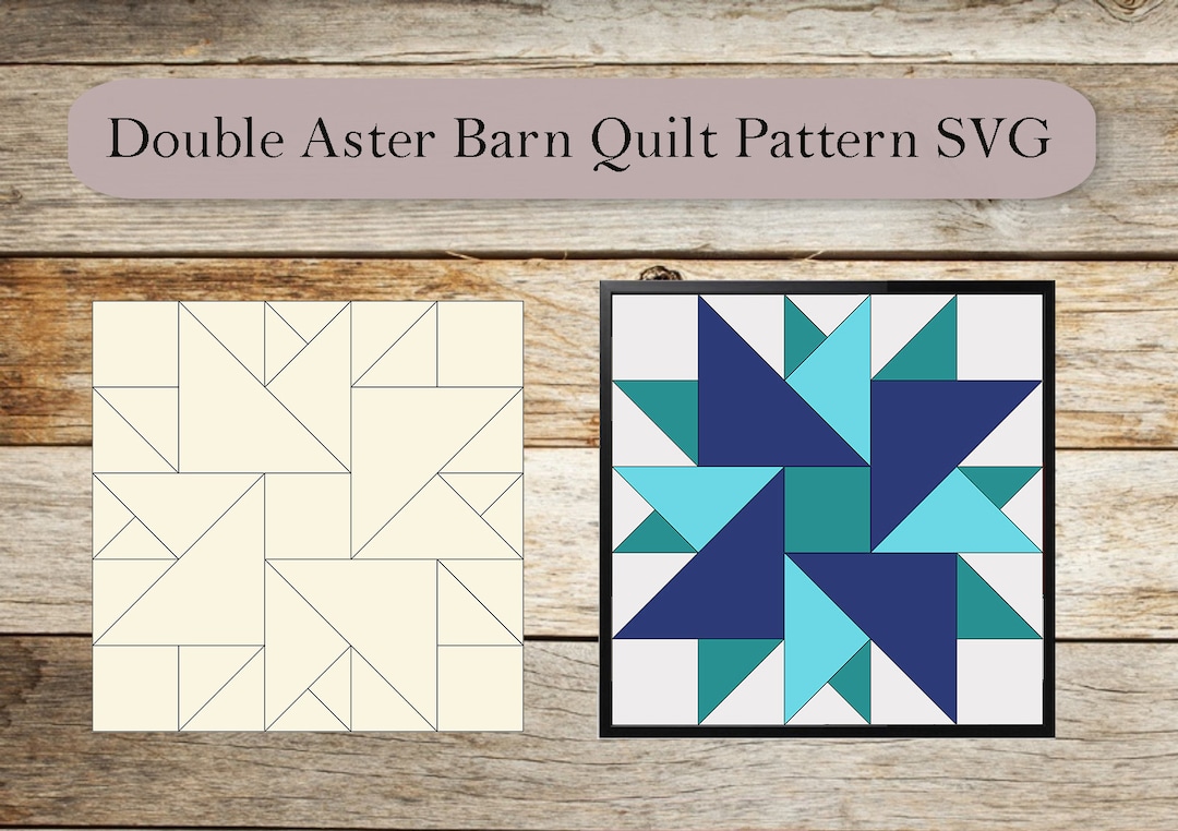 Double Aster Barn Quilt Pattern SVG PNG PDF Digital - Etsy