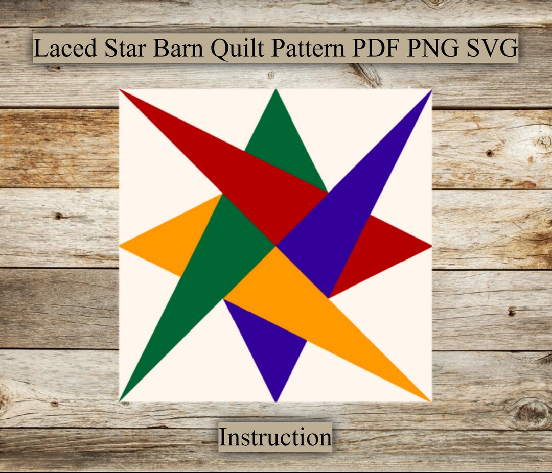 Laced Star, Barn Quilt Pattern, Laser Cut File,pattern for Farmhouse ...
