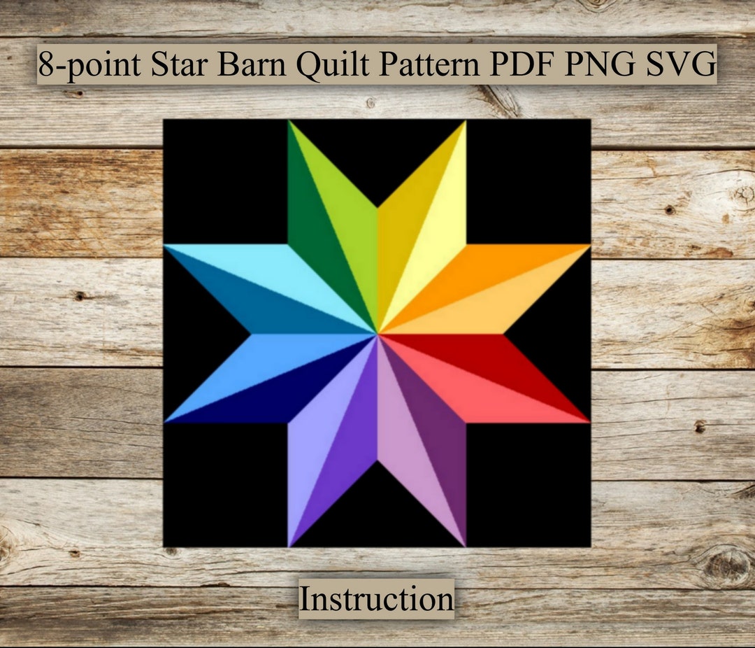 8-point Star,barn Quilt Pattern, Barn , Laser Cut File,pattern for ...