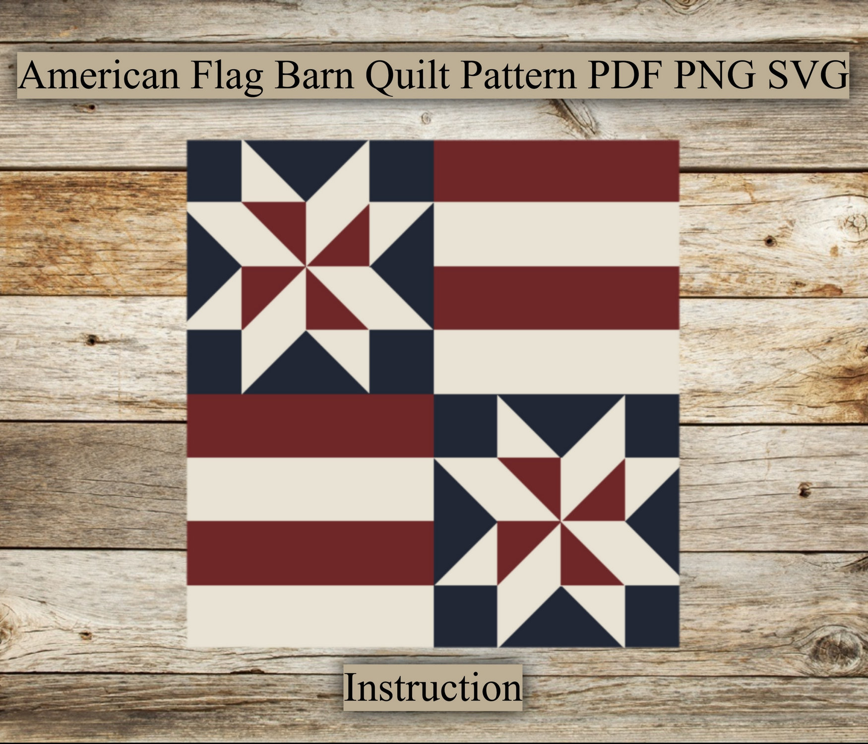 American Flag, Barn Quilt Pattern, Laser Cut File,pattern for Farmhouse ...