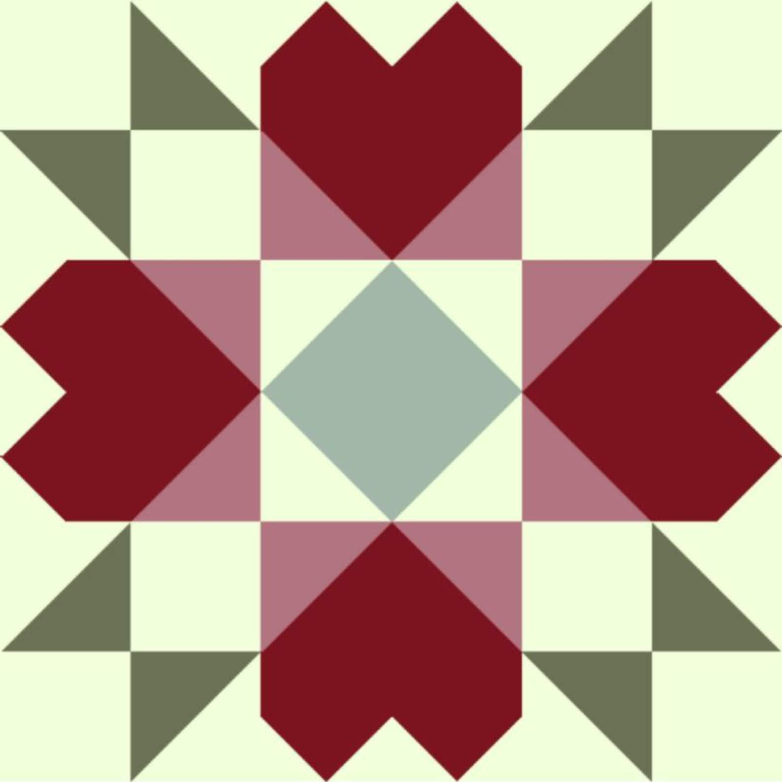 Hearts 2, Barn Quilt Pattern, Wood Barn Quilt, PDF Instruction for ...