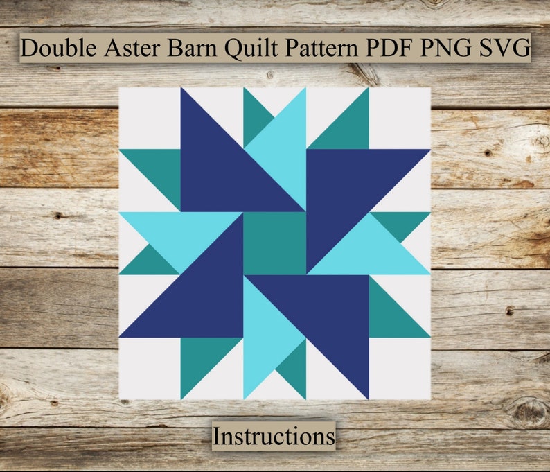 Double Aster,barn Quilt Laser Cut File, Barn Quilt Instructions, SVG ...