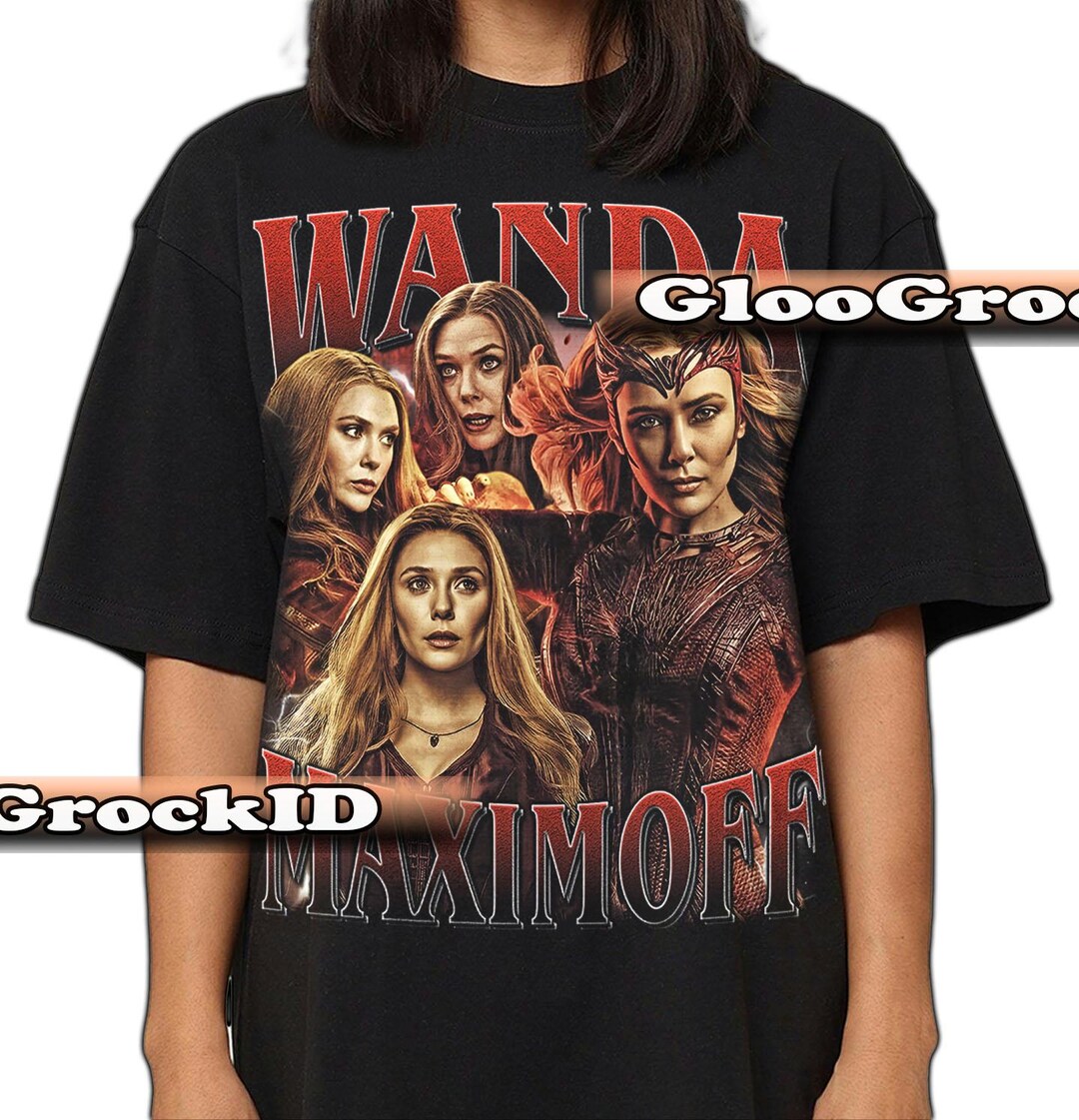 Wanda Maximoff Marvel Scarlet Witch Graphic Tee – MCU Superhero Shirt ...