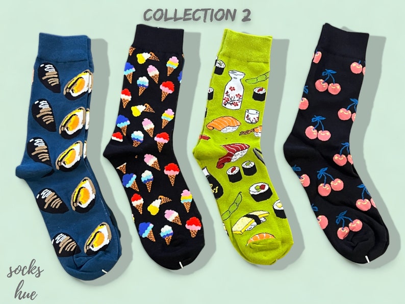Designed, Colorful Socks, Food, Fruits and Space Themes, Avocado, Fun ...