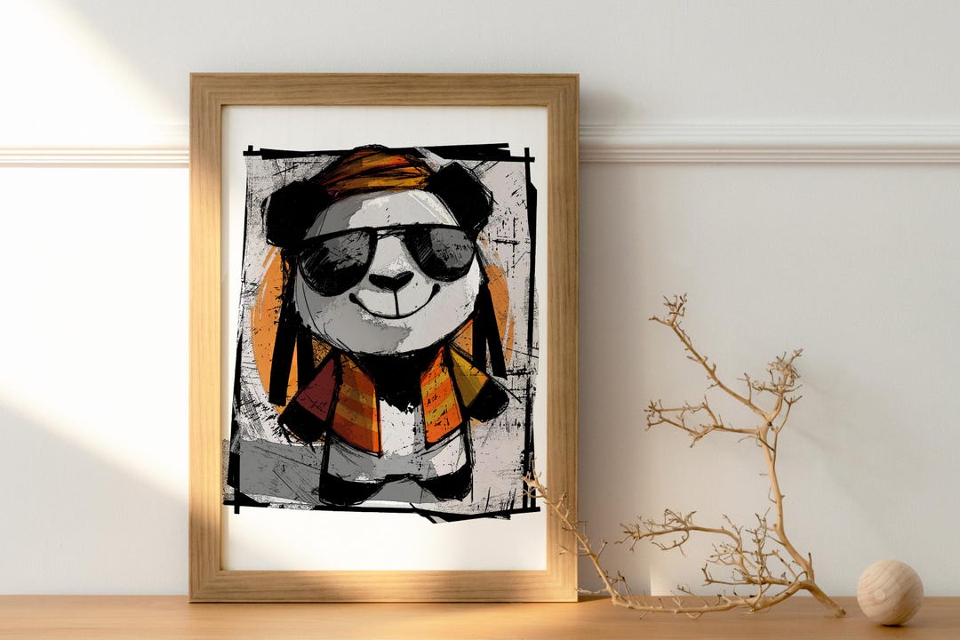 Reggae Style Panda Digital Art | Rasta Panda Print | Jamaican Vibes ...