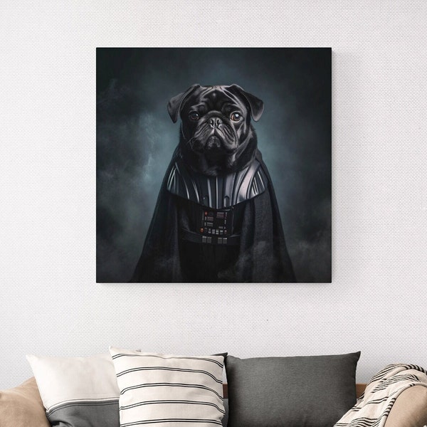 Black Pug Art - Etsy
