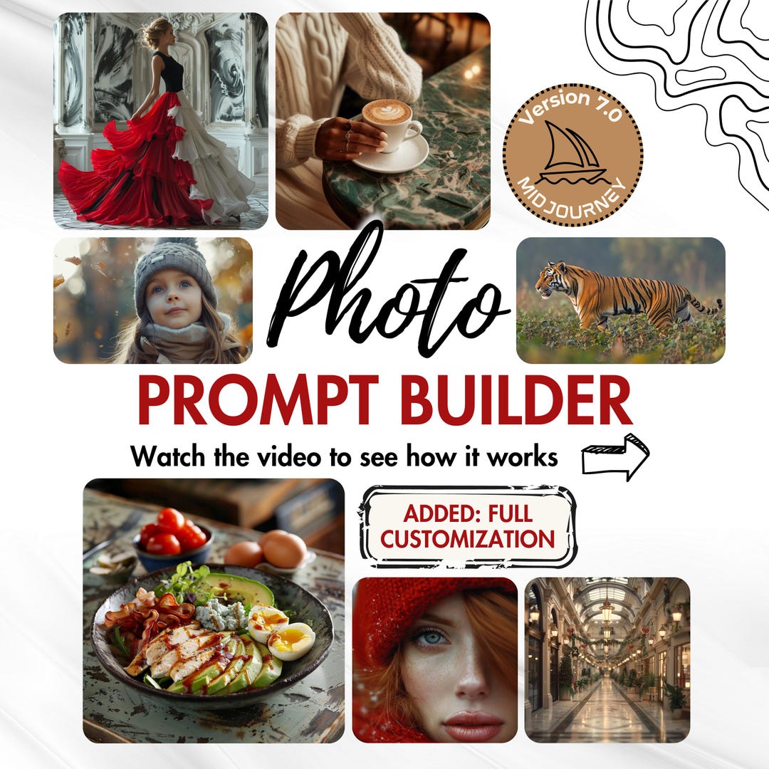Photo Prompt Builder Midjourney Prompt Tool Portrait Stock Photography ...