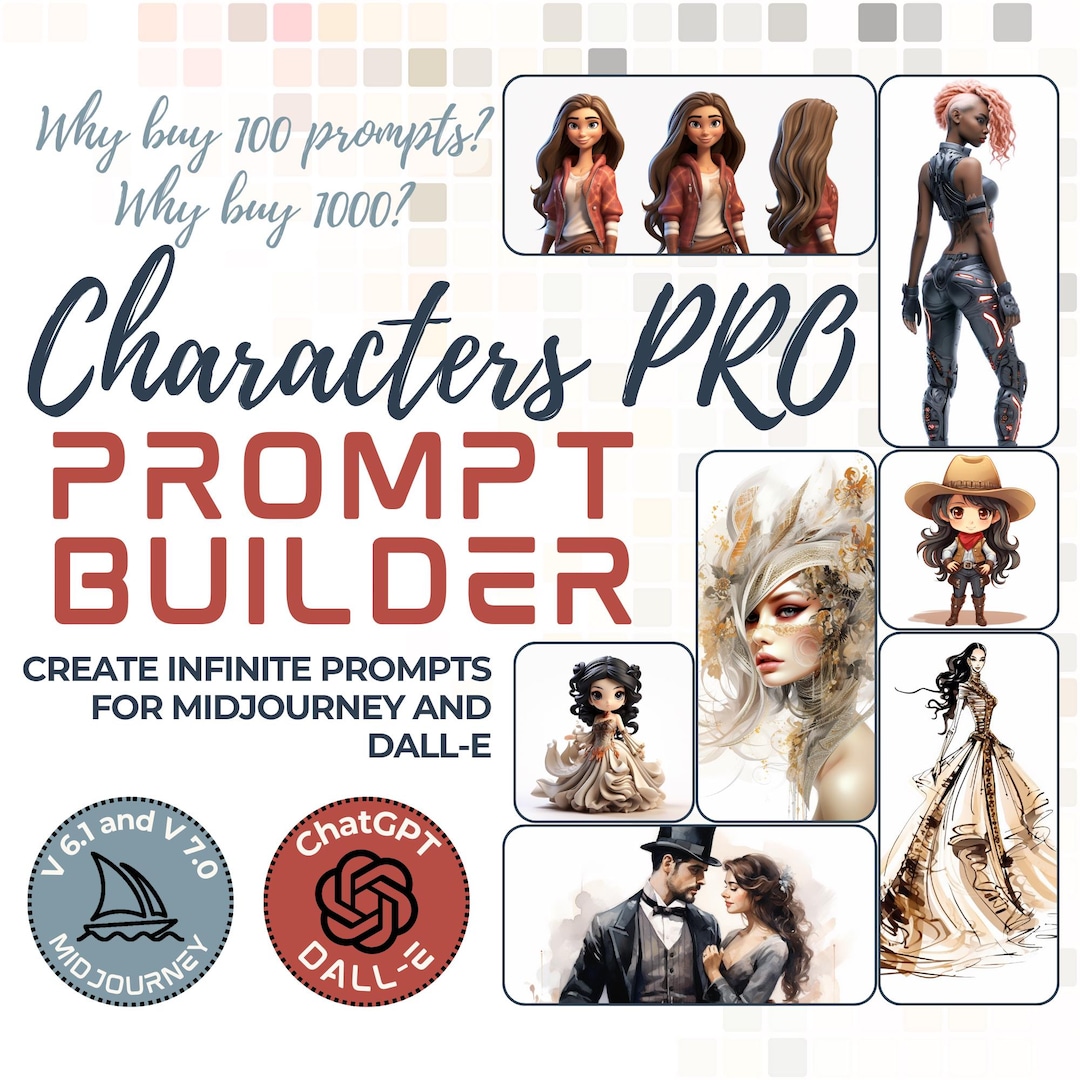 Character Prompt Builder PRO Midjourney Prompt Generator Consistent ...