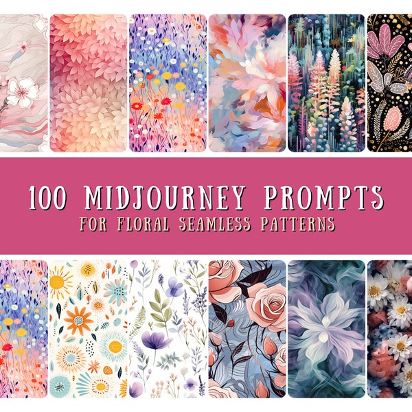 Midjourney Prompt for Floral Seamless - Etsy Midjourney Prompt for Floral Seamless - Etsy