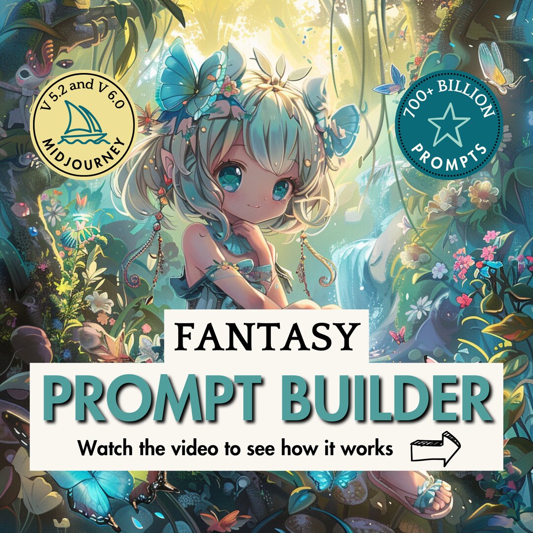 Fantasy Prompt Builder Midjourney Prompt Tool Ai Art Clipart Digital ...