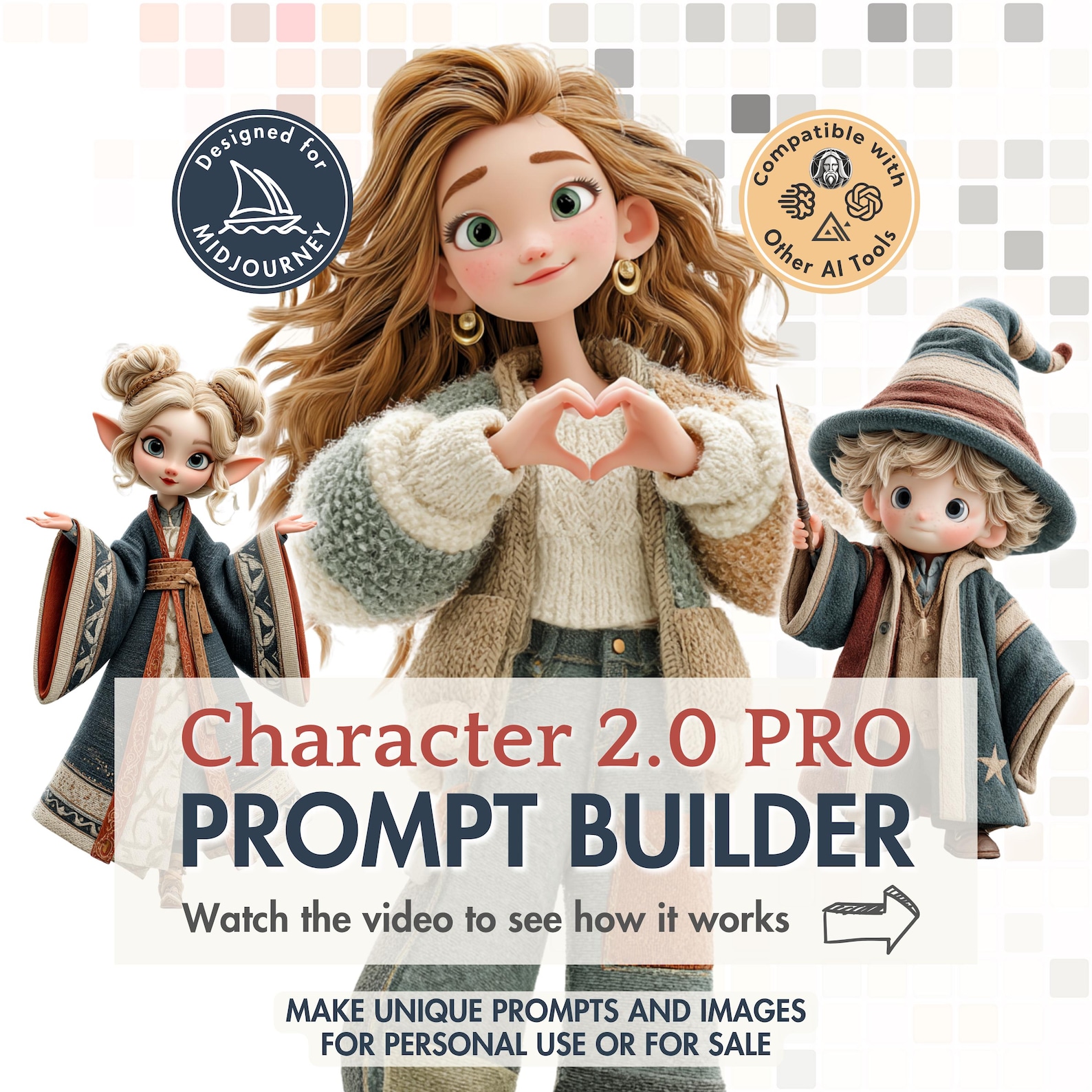 Character Prompt Builder PRO Midjourney Prompt Generator Consistent ...