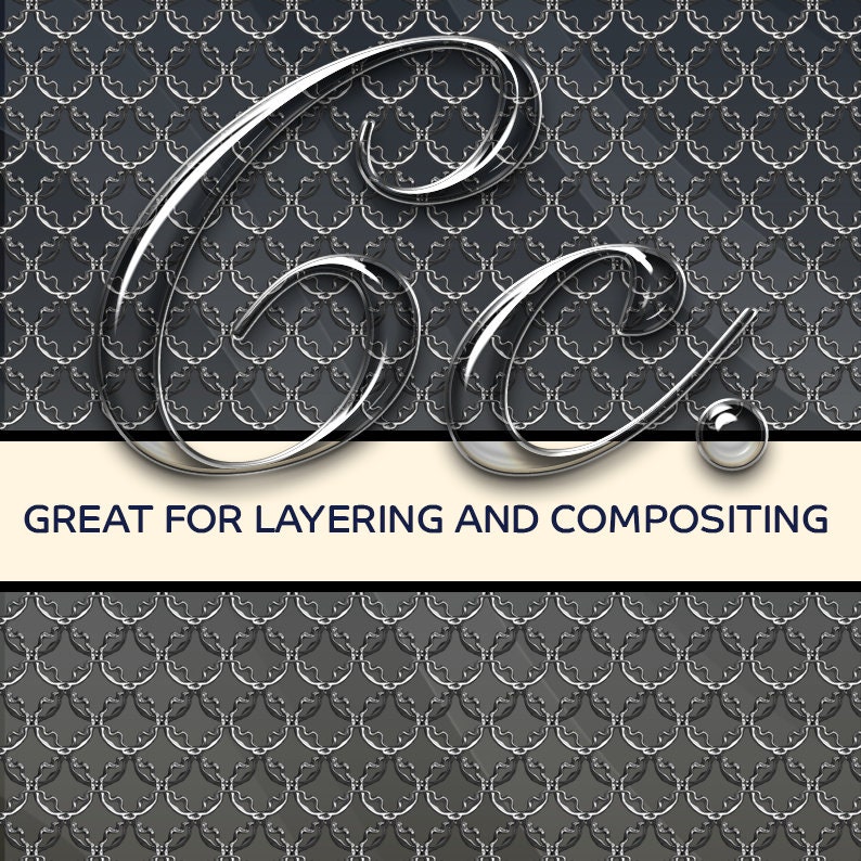 Metallic Chainmail Style Transparent Textures Digital Papers + .pat ...