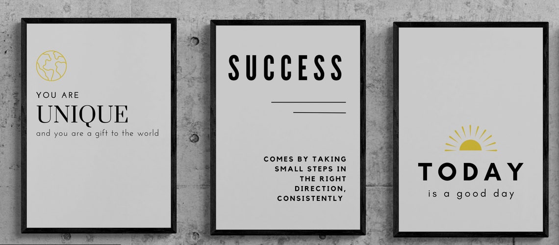 Team Office Decor, Set of 6 PRINTABLES, Motivational, Inspirational ...