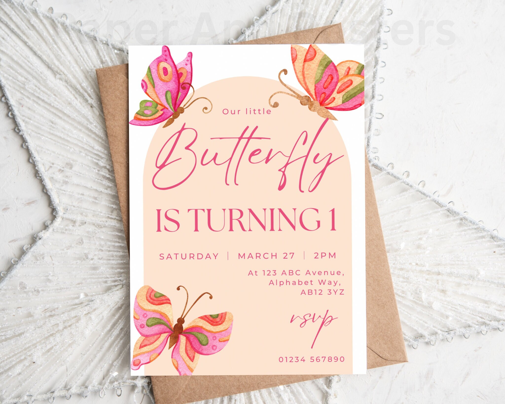 Butterfly Birthday Party Invitation - Etsy