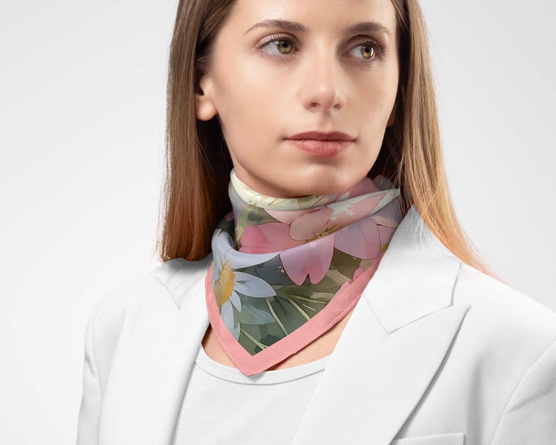 Pastel Floral Satin Bandana Wedding Favors: Elegant Guest Keepsake - Etsy