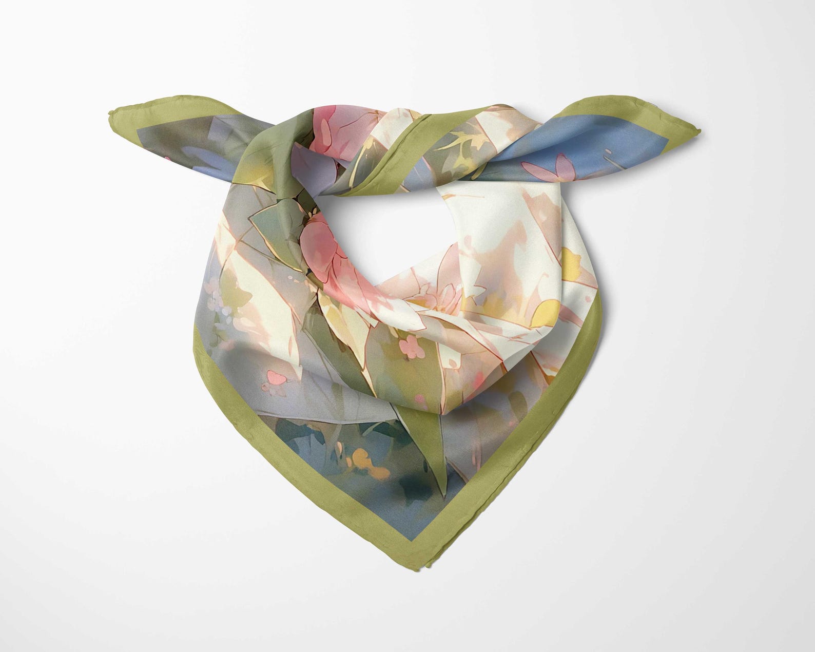 Pastel Floral Satin Bandana Wedding Favors: Elegant Guest Keepsake - Etsy