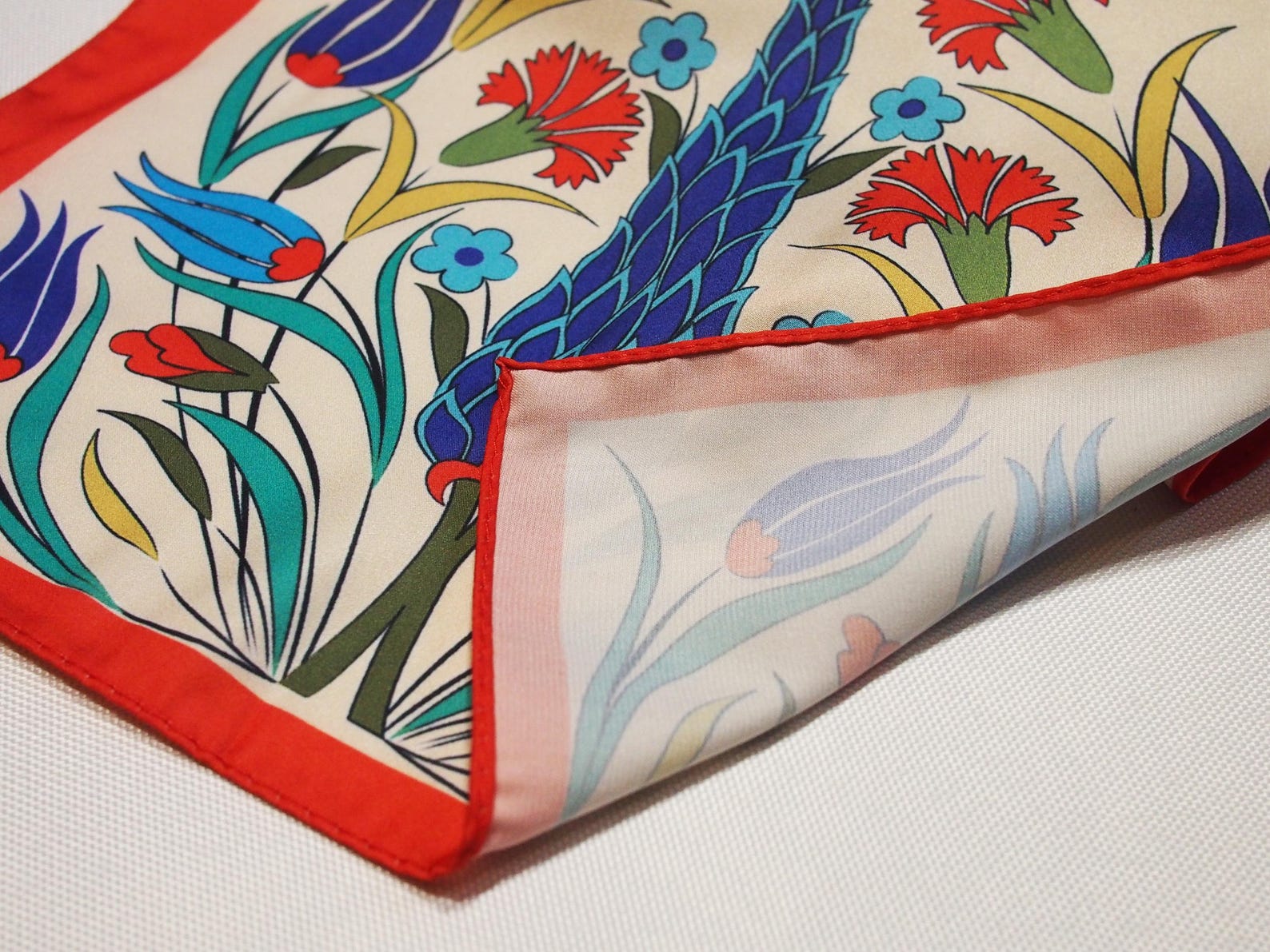 Turkish Silky Scarf, Tree of Life Design, Ottoman-inspired Garden of ...