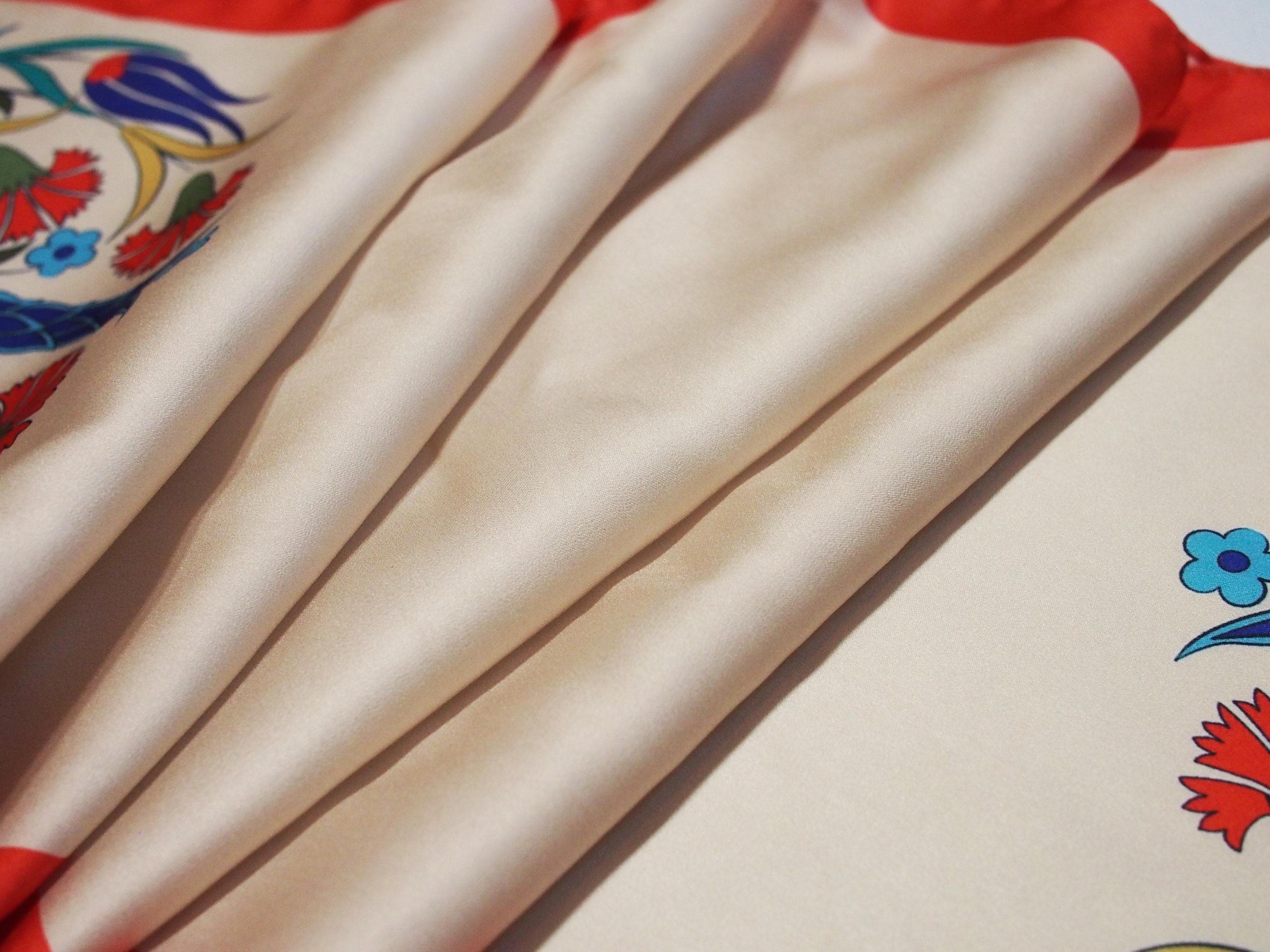 Turkish Silky Scarf, Tree of Life Design, Ottoman-inspired Garden of ...