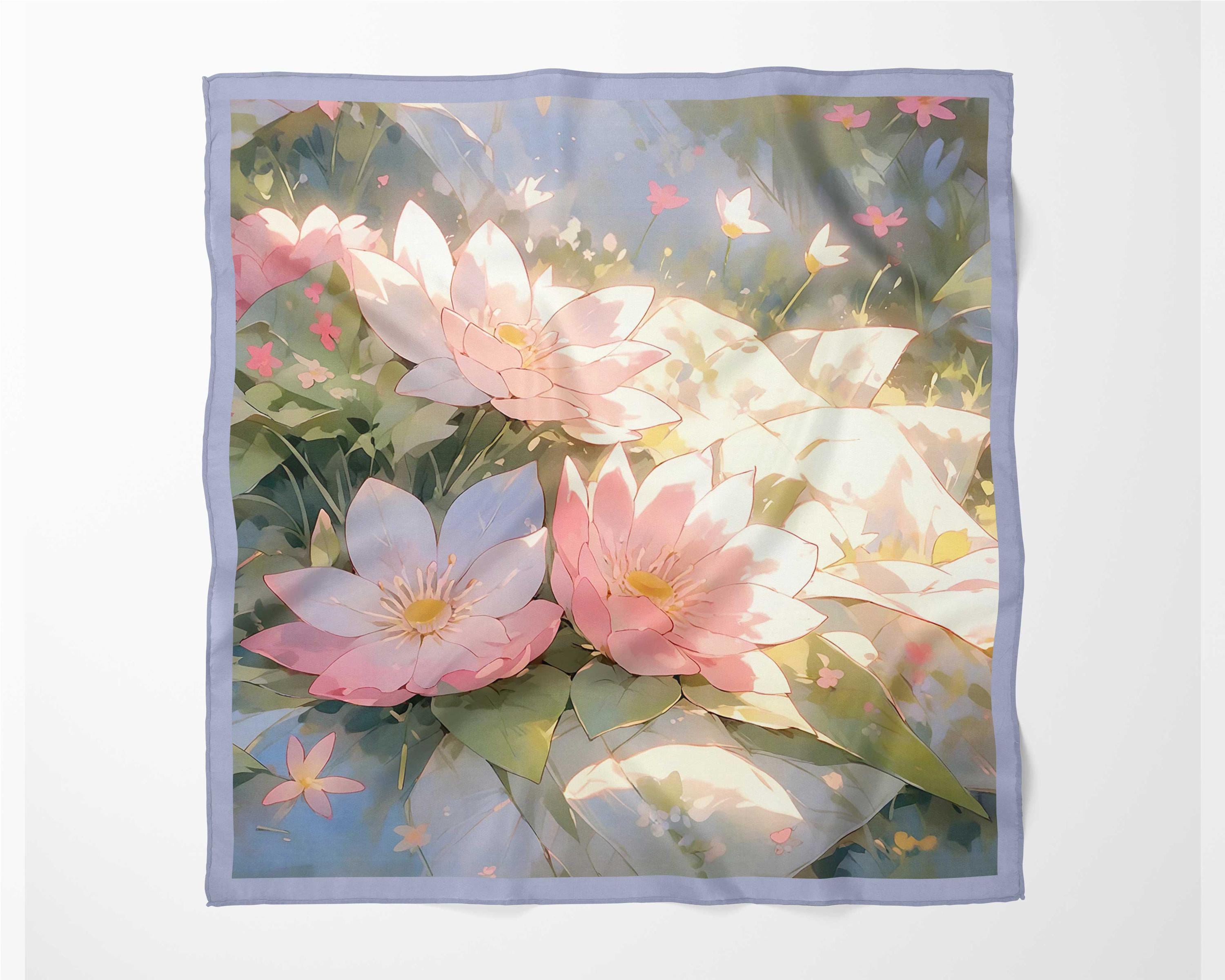 Pastel Floral Satin Bandana Wedding Favors: Elegant Guest Keepsake - Etsy