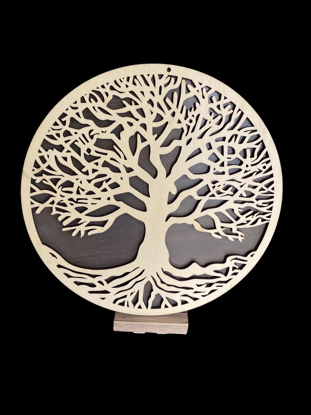 Wall Tree of Life on Black Background - Etsy