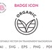 Organic Icon SVG, PNG, Simple Vector Line Outline Badge Minimalist Web ...