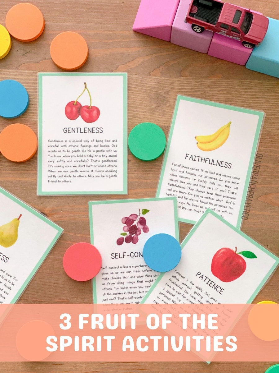 Fruit of the Spirit Activity Bundle Preschool Printable Kids Bible ...