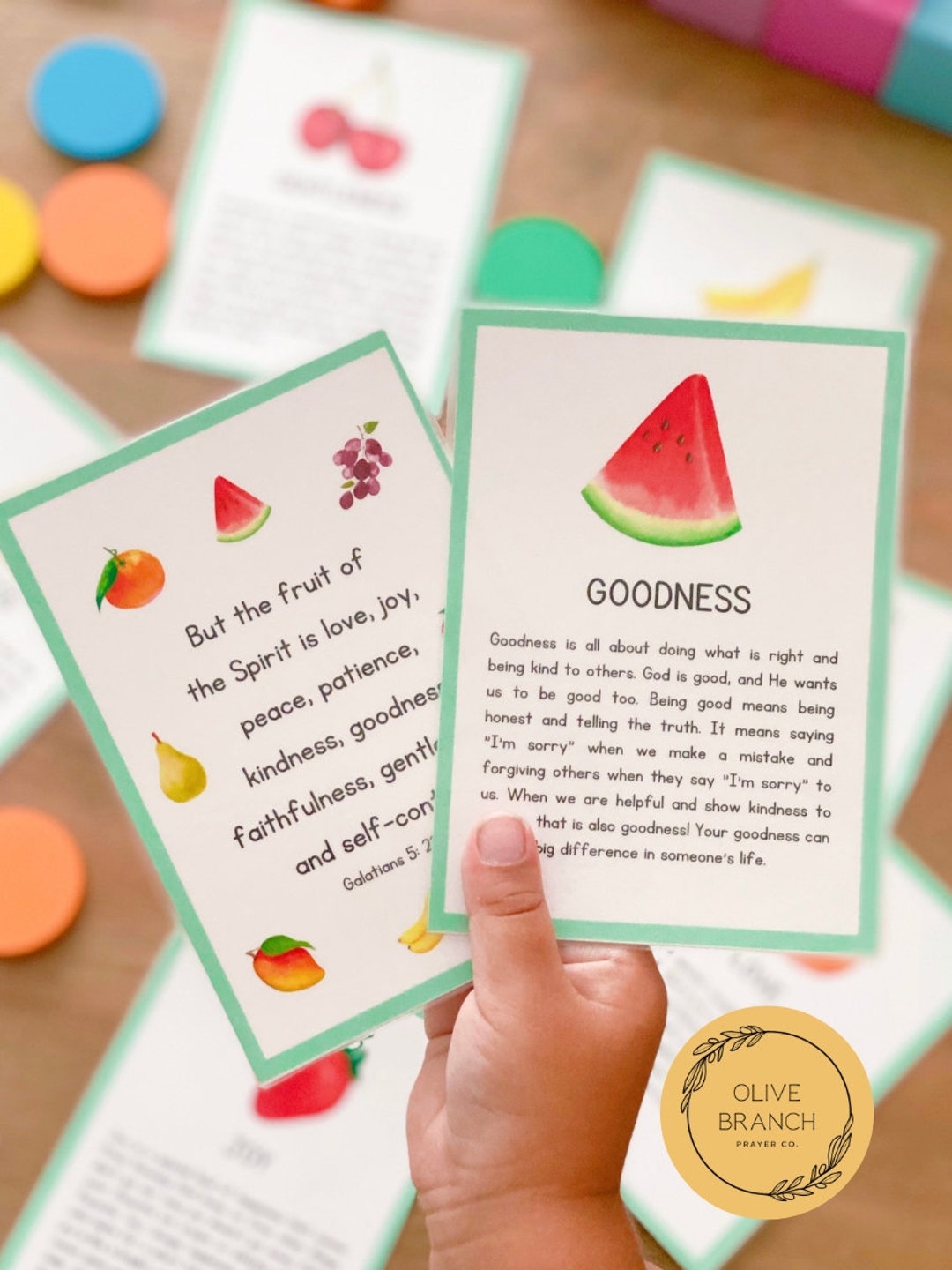 Fruit of the Spirit Flash Cards Printable Bible Card for Kids Christian ...