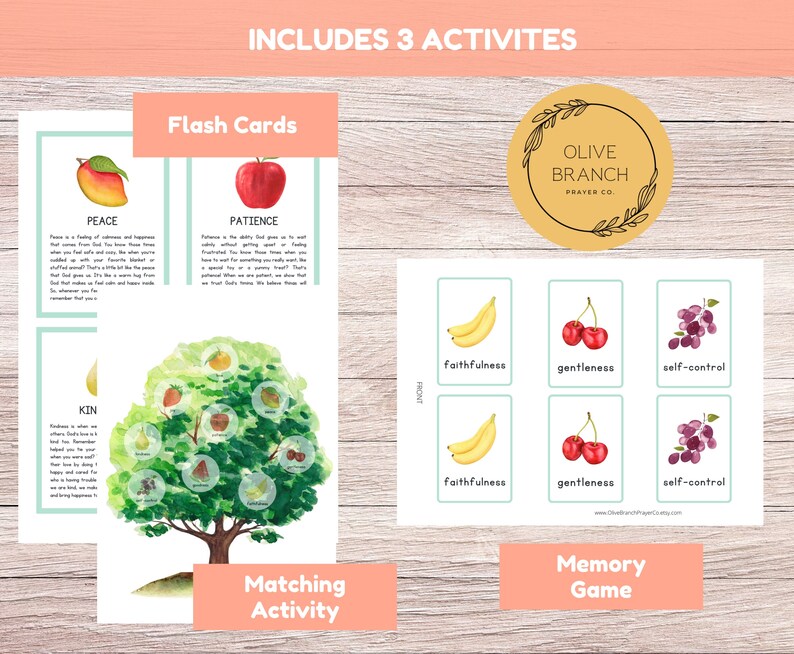 Fruit of the Spirit Activity Bundle Preschool Printable Kids Bible ...