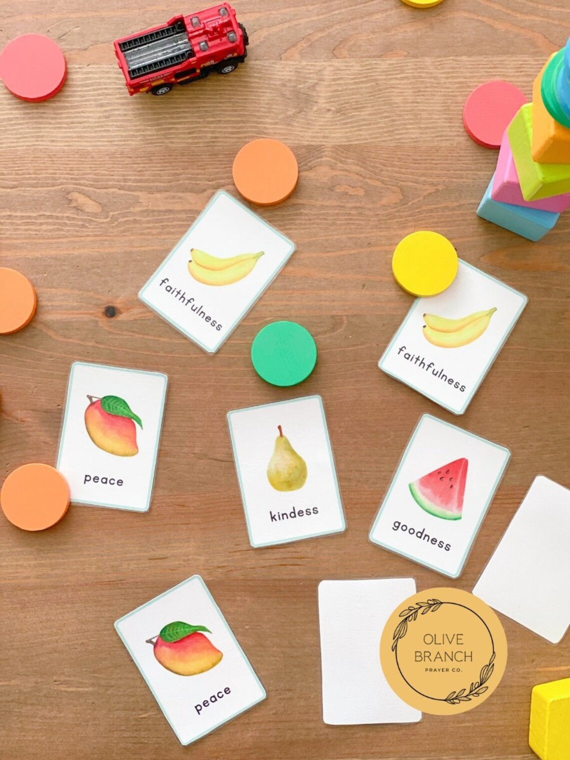 Christian Fruit of the Spirit Memory Bible Game Toddler Bible-theme ...