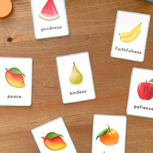 Christian Fruit of the Spirit Memory Bible Game Toddler Bible-theme ...