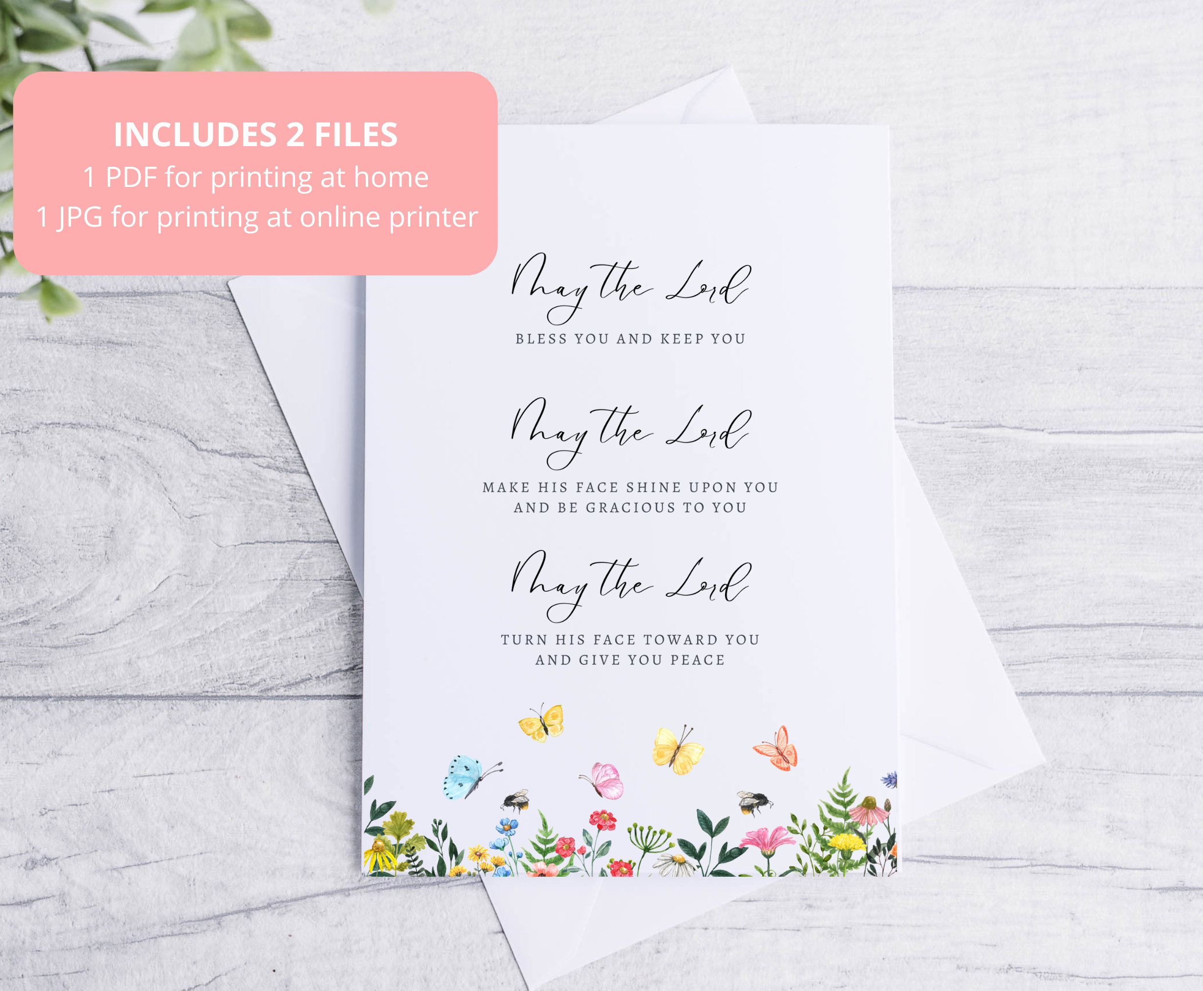 The Lord's Blessing Christian Greeting Card Bible Verse Card Faith ...