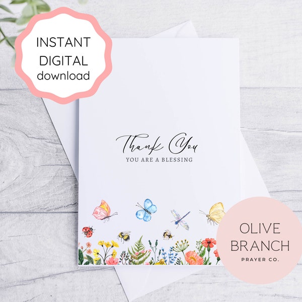 Faith Based Thank You Card - Etsy