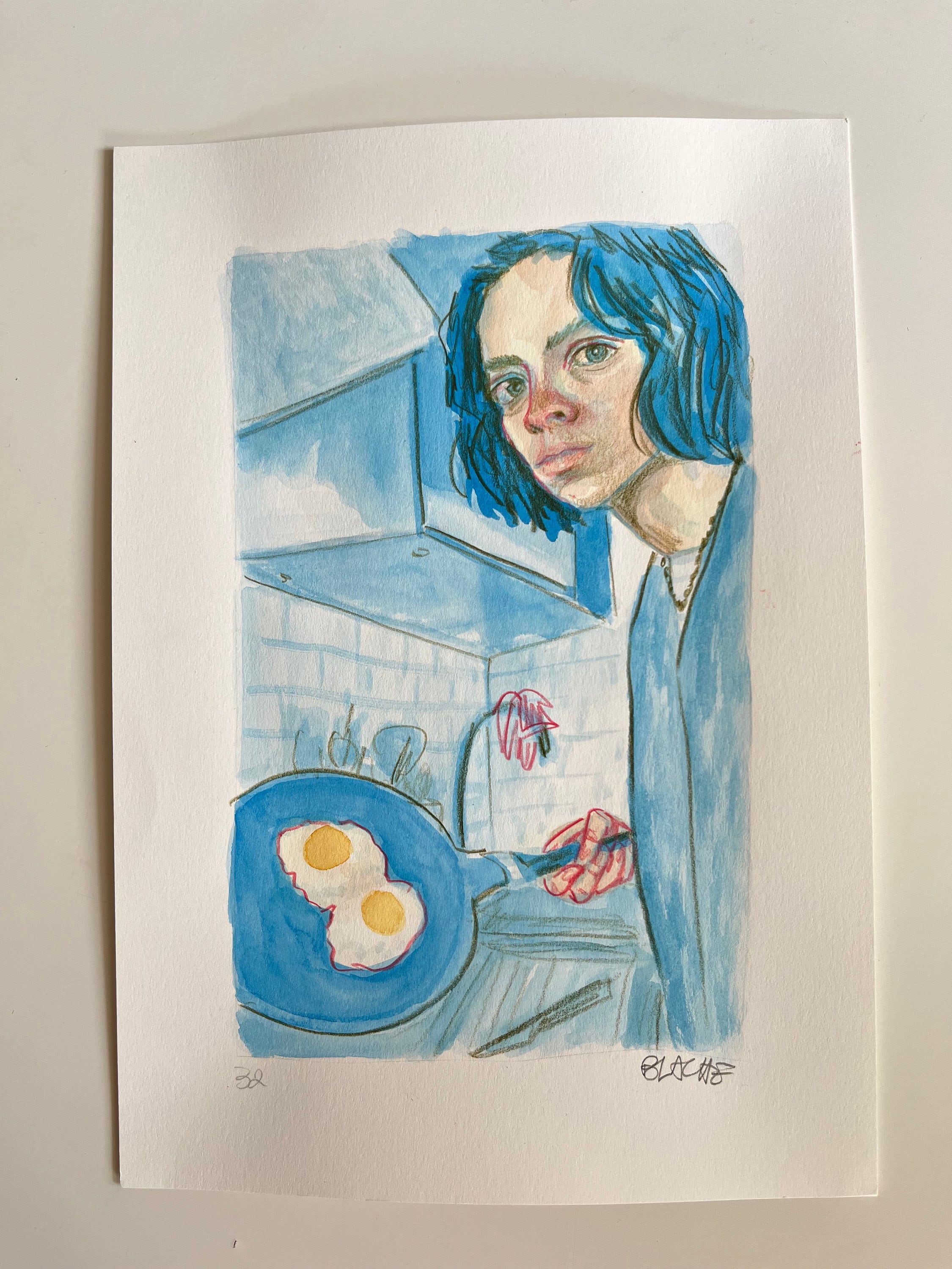 Autoportrait Dessin Original - Etsy