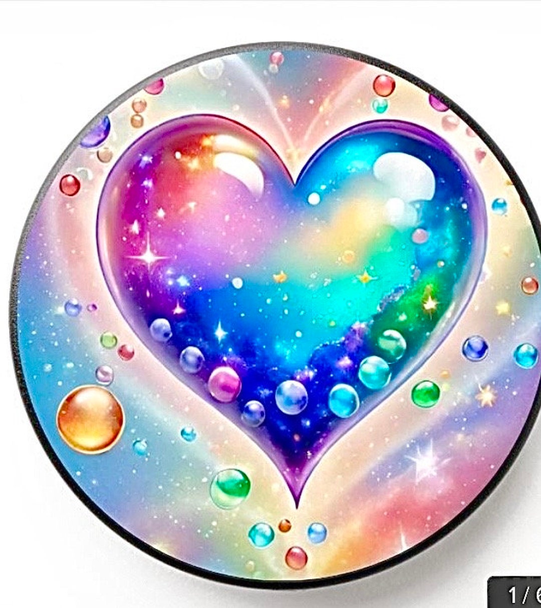Handcrafted Bubble Heart Pop Socket - Etsy