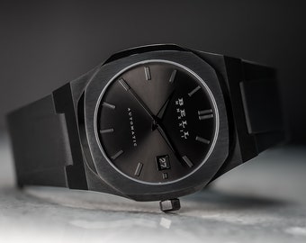 BELL S01 Stainless Steel Black Edition Automatic Watch With Integrated ...