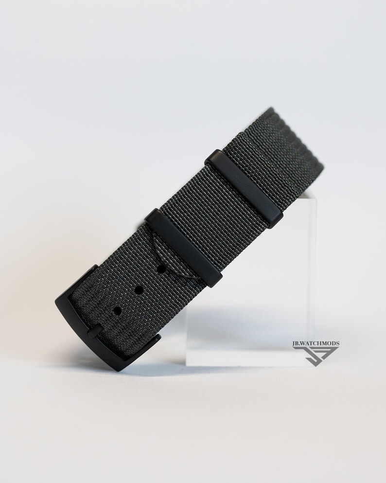 Premium Ribbed 22mm Nato Strap Dark Grey With Black Hardware - Etsy