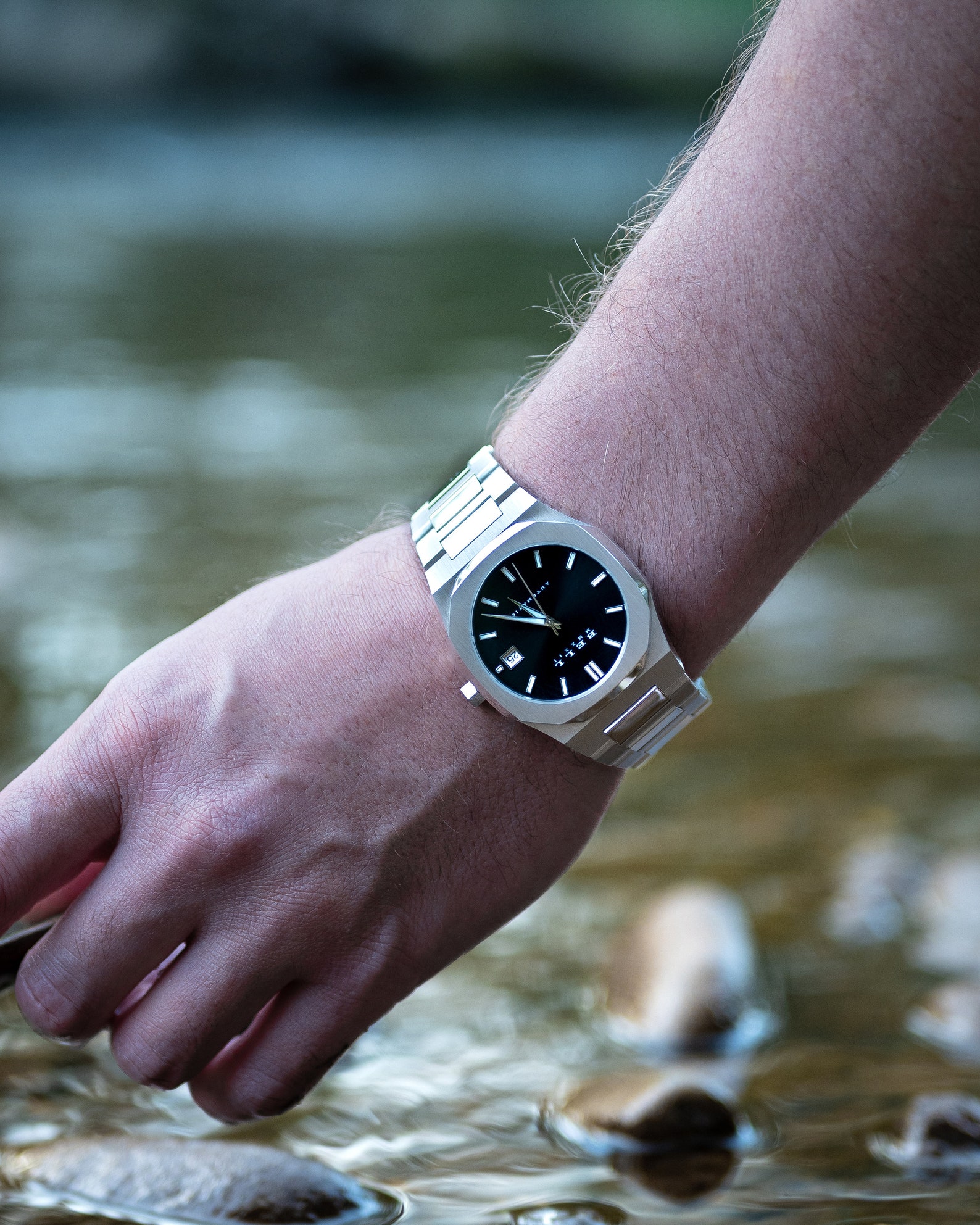 BELL S01 Stainless Steel Black Edition Automatic Watch With Integrated ...