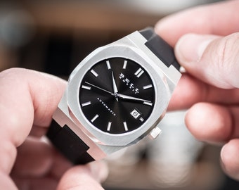 BELL S01 Stainless Steel Black Edition Automatic Watch With Integrated ...