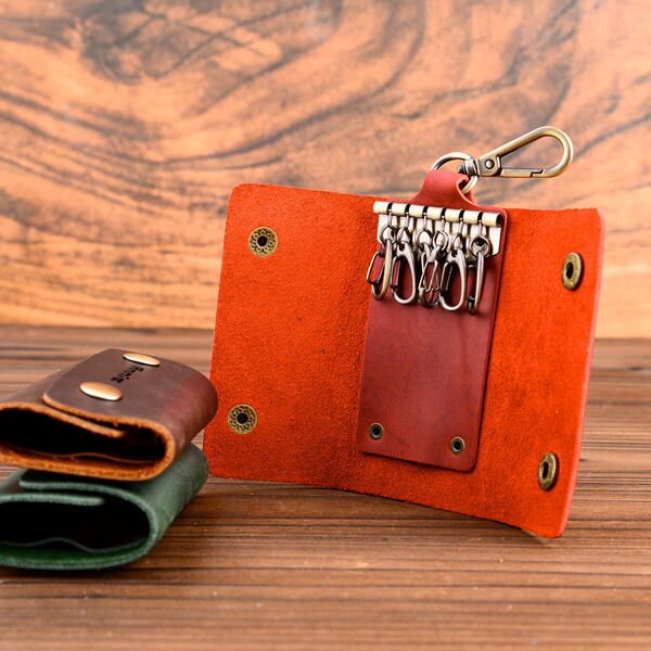 Leather Key Case - Etsy