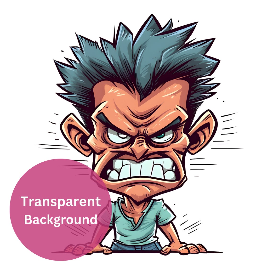 8 Angry Emotional Face Bundle Clipart Cartoon Isolated PNG SVG File ...