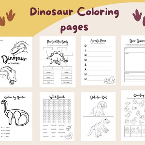 Dinosaur Coloring Pages | Dinosaur Activity Book | Dinosaur Printable ...