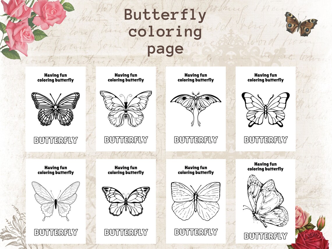 Butterfly Coloring Pages | Kindergarten Coloring Pages | Kids Coloring ...